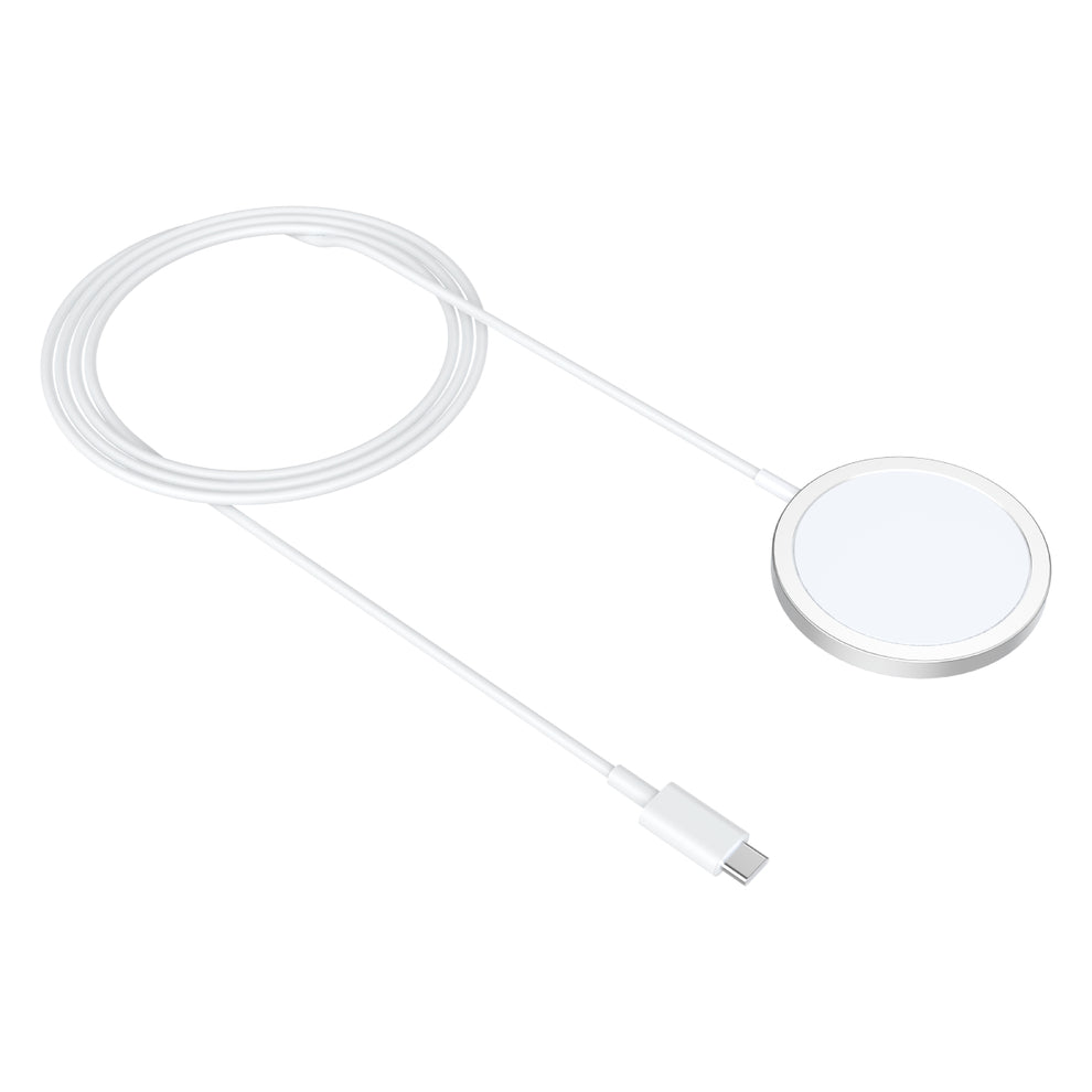 QDOS - PowerSnap MagSafe Wireless Charger - White, USB-C Connection ...